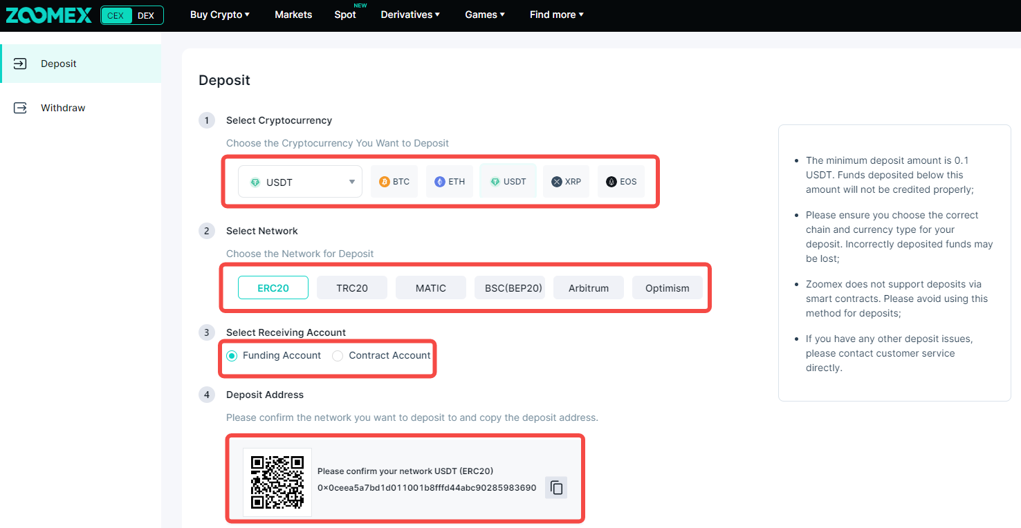 How to Make a Deposit to Your Zoomex account – ZOOMEX