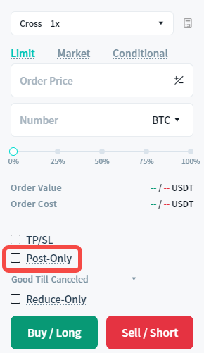 How to place post-only orders? – ZOOMEX