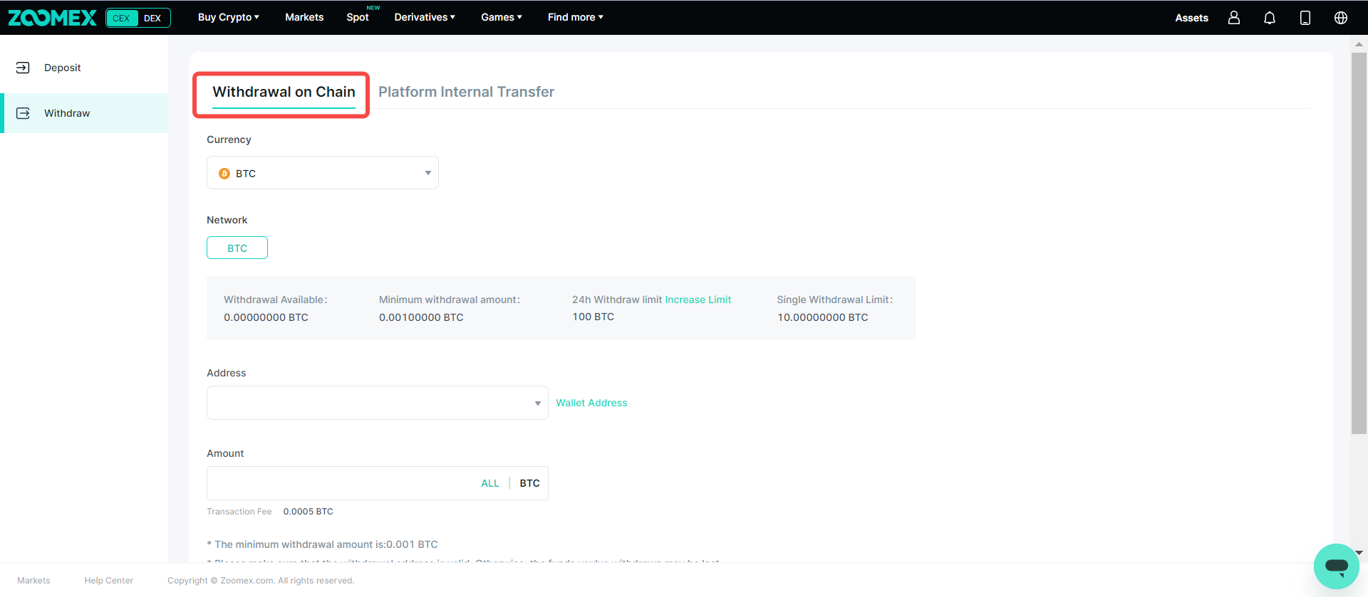 Cómo retirar fondos de Zoomex – ES