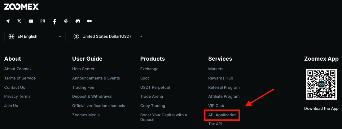 Cómo solicitar la aplicación de API de Zoomex – ES
